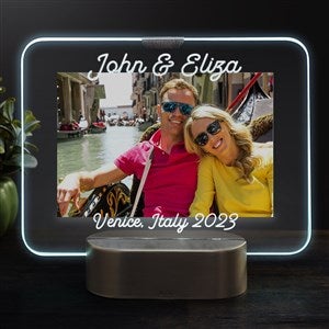 Horizontal LED Picture Frame Engraved Light Up Glass Frame