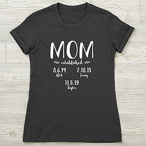 Established Mom Personalized Ladies Next Level Fitted Tee