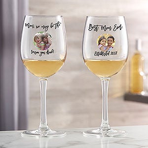 Photo Message For Her Personalized White Wine Glass
