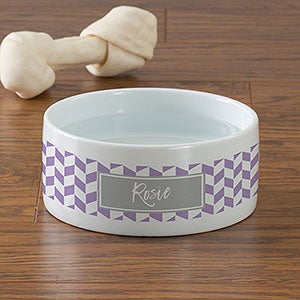 Pattern Play Personalized Dog Bowl - Small