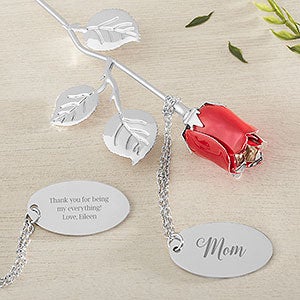 For Her Engraved Red Keepsake Rose