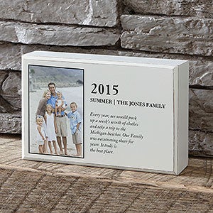 Family Story Personalized Shelf Blocks with Photo