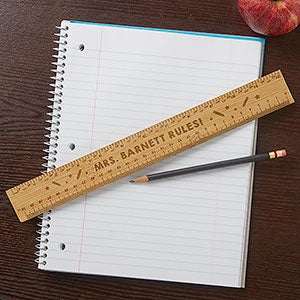 Teacher Gift Teacher Ruler Engraved Ruler Wooden Ruler Name ...