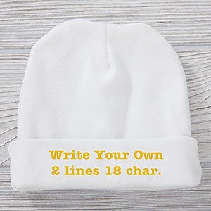 Write Your Own Personalized Baby Hat