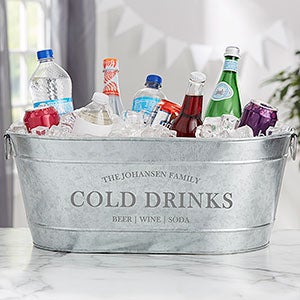 Family Market Personalized Galvanized Beverage Tub