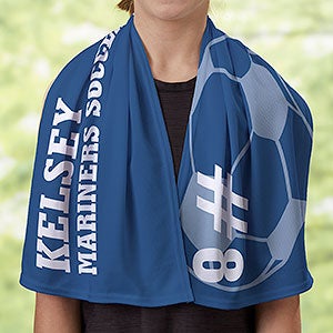 Soccer Personalized Cooling Towel