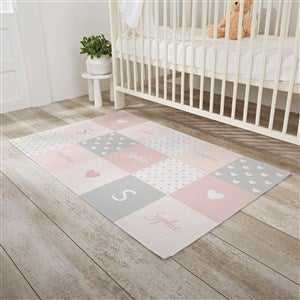 Baby Heart Personalized Nursery Area Rug 30x48
