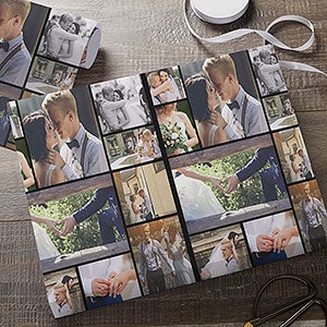 Ten Photo Collage Personalized Wrapping Paper Roll