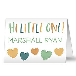 Hi Little One Personalized Baby Congratulations Cards