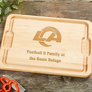 NFL Los Angeles Rams Personalized Maple Cutting Board 12x17