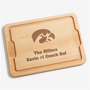 NCAA Iowa Hawkeyes Personalized Maple Cutting Board 12x17