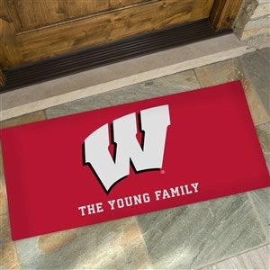 NCAA Wisconsin Badgers Personalized Oversized Doormat - 24x48