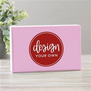 Design Your Own Personalized Rectangle Shelf Blocks- Pastel Pink