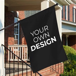 Design Your Own Personalized House Flag- Black