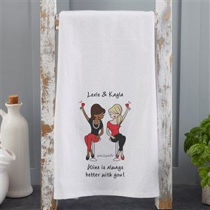 Best Friends by philoSophie's Personalized Tea Towel