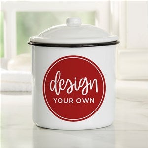 Design Your Own Personalized Medium Enamel Canister