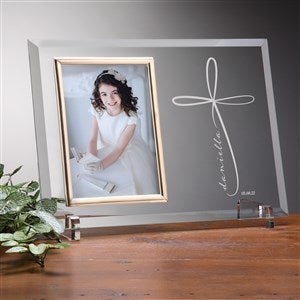 Holy Name Personalized First Communion Glass Frame