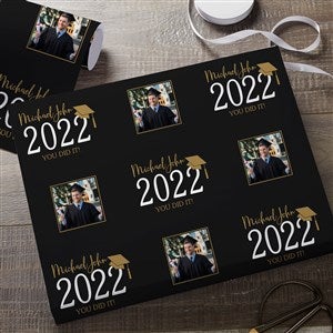 Classic Graduation Personalized Photo Wrapping Paper Roll
