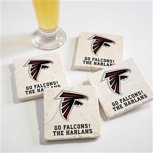 NFL Atlanta Falcons Personalized Tumbled Stone Coaster Set