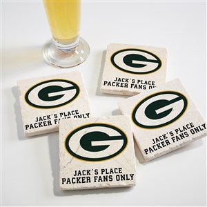 NFL Green Bay Packers Personalized Tumbled Stone Coaster Set