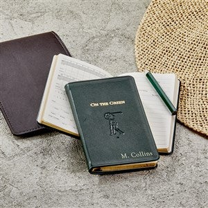 On the Green Personalized Leather Score Book