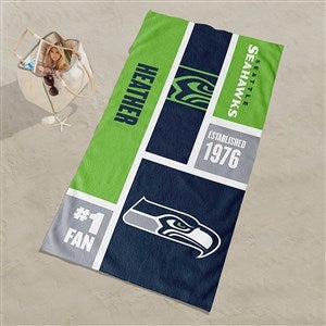 Seattle Seahawks NFL Personalized Beach Towel