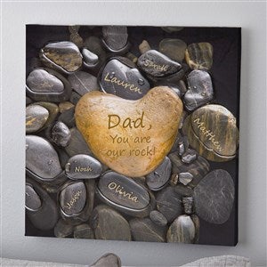 Dad You're Our Rock Personalized Canvas Prints