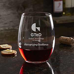 Personalized Stemless Wine Glass - Colgate