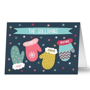 Warm Winter Wishes Personalized Holiday Card