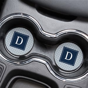 Custom Pattern Personalized Monogram Car Coaster Set