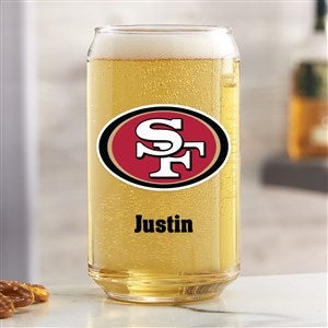 NFL San Francisco 49ers Personalized Printed Beer Can Glass
