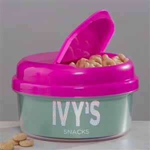 Pop Pattern Toddler Personalized 12 oz. Snack Cup- Pink