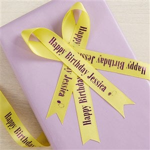 Personalized Satin Birthday Gift Ribbon