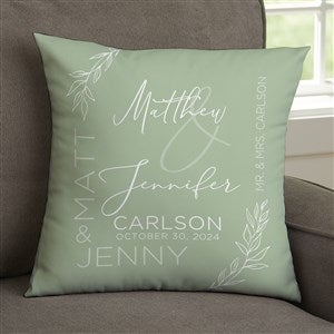 Elegant Couple Personalized Wedding Throw Pillow