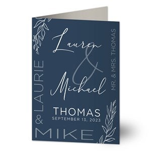 Elegant Couple Personalized Wedding Greeting Card