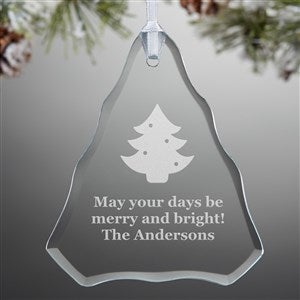 Choose Your Icon Engraved Glass Tree Ornament