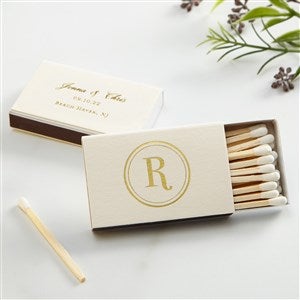 Personalized Wedding Box Matches - Couples Monogram