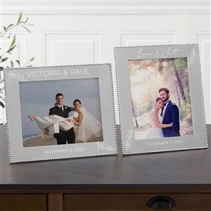Mariposa® String of Pearls Elegant Couple Engraved Wedding Frame-8x10