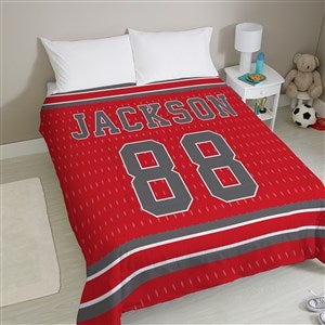 Sports Jersey Personalized Comforter - Queen 88x88