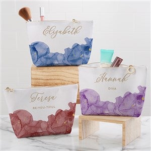 Birthstone Color Personalized Makeup Bag