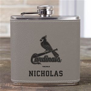 MLB St. Louis Cardinals Leatherette Personalized Flask
