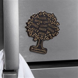 Family Tree Of Life Personalized Wood Magnet- Black Stain