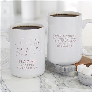 Zodiac Constellations Personalized Coffee Mug 15 oz.- White
