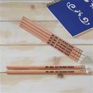Teacher Natural Cedar Wood Personalized Pencil Set of 12