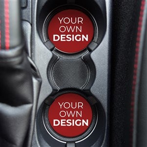 Design Your Own Personalized Car Coaster Set of 2- Red