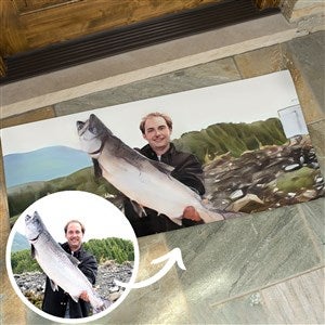 Cartoon Yourself Photo Oversized Personalized Doormat- 24x48