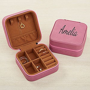 Personalized Leatherette Jewelry Case - Classic Celebrations
