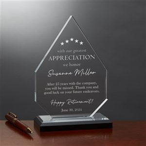 Greatest Appreciation Personalized Diamond Award
