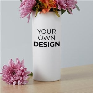 Design Your Own Personalized White Flower Vase