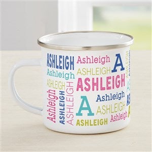 Repeating Name Personalized Enamel Mug